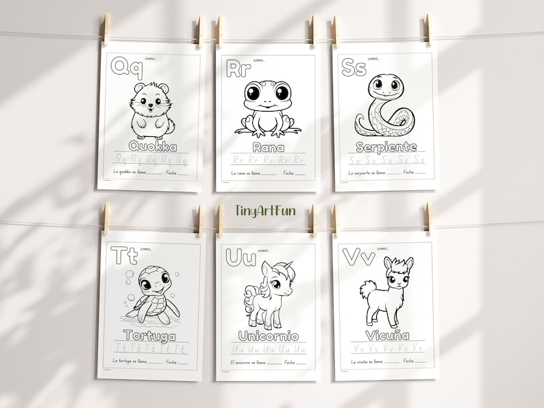 Alfabeto Español, ABC Book in Spanish, Animal Alphabet in Spanish, ABC ...