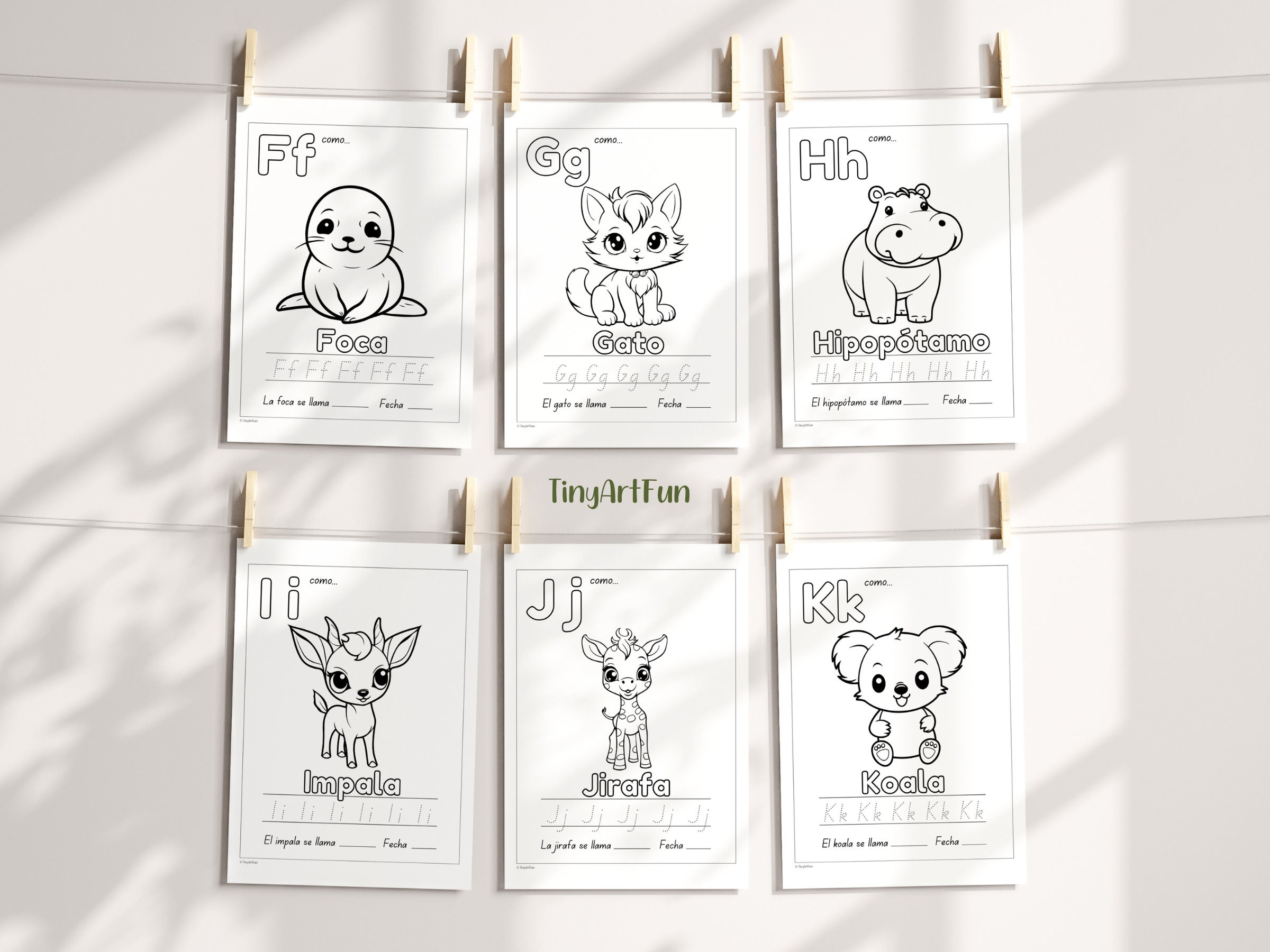 Alfabeto Español, ABC Book in Spanish, Animal Alphabet in Spanish ...