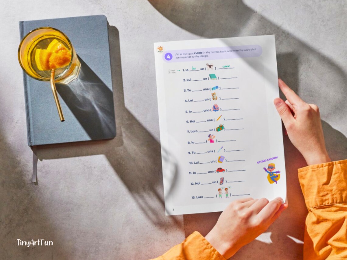 Italian for Kids, Verbo Avere, Italian Verbs, Italian Language Learning ...