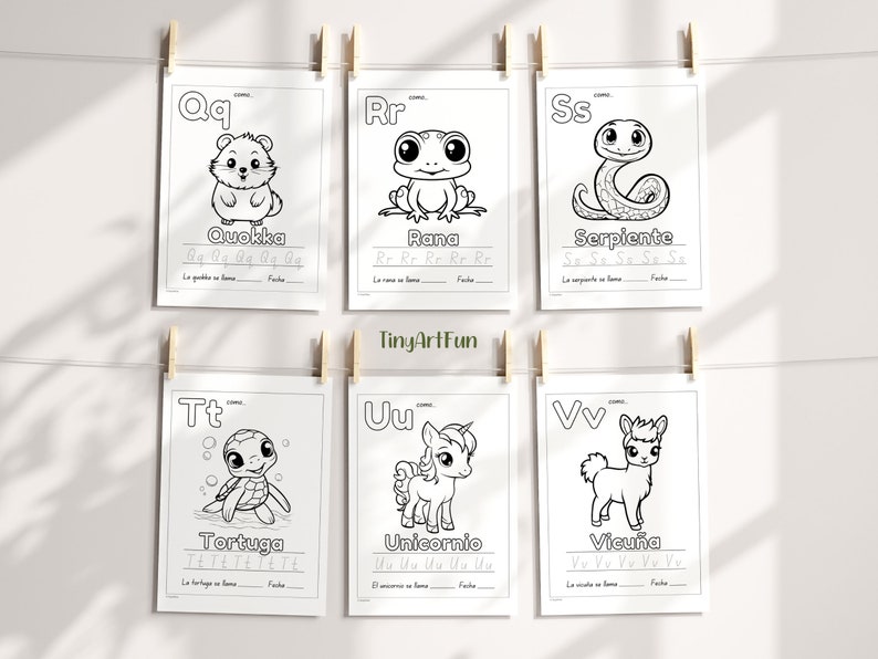 Alfabeto Español, ABC Book in Spanish, Animal Alphabet in Spanish ...