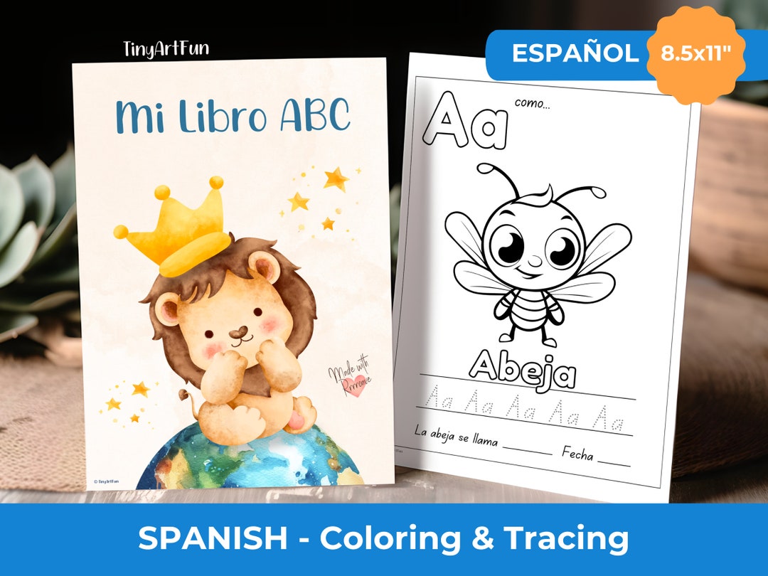 ABC Coloring Book in Spanish, Alfabeto En Español, Spanish Alphabet ...