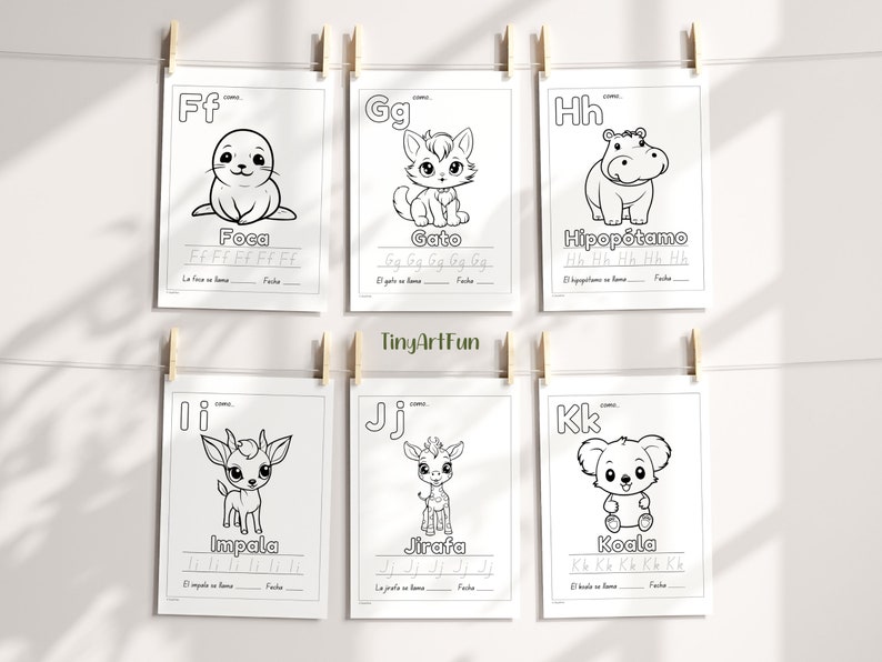 Alfabeto Español, ABC Book in Spanish, Animal Alphabet in Spanish ...