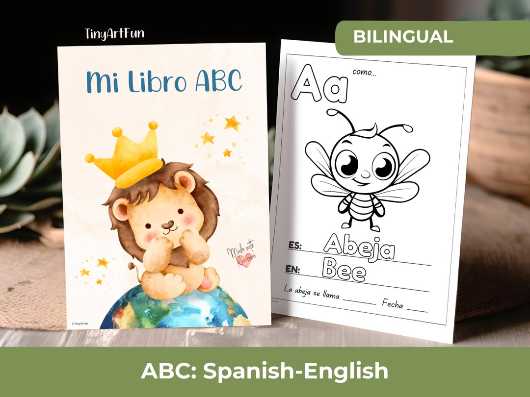 Bilingual Printable Spanish Alphabet, ABC Spanish English Coloring ...