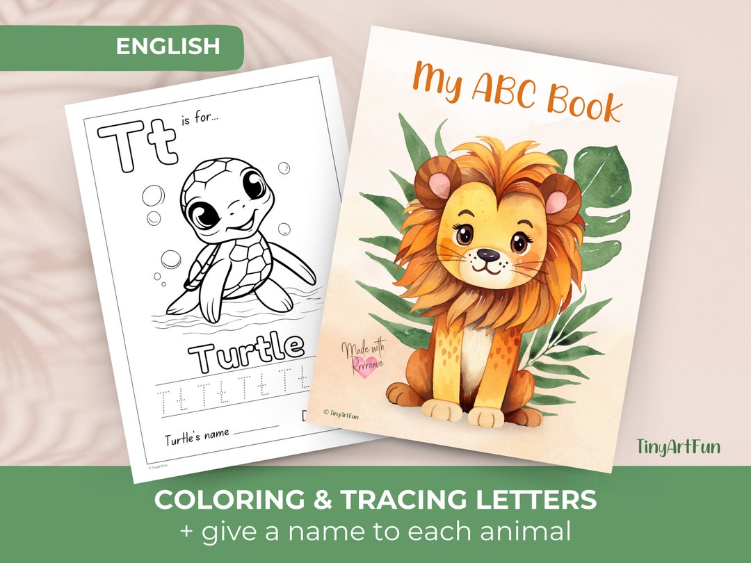 Alphabet Coloring Pages | ABC Coloring Book | Animal Alphabet | Diy ...