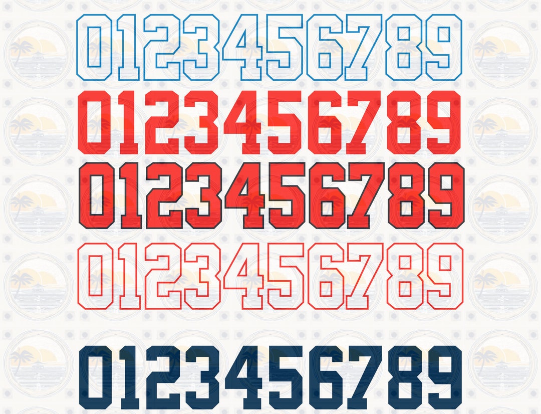 Jersey Number Svg, Sport Number Svg, Png Sport Number, Jersey Number ...