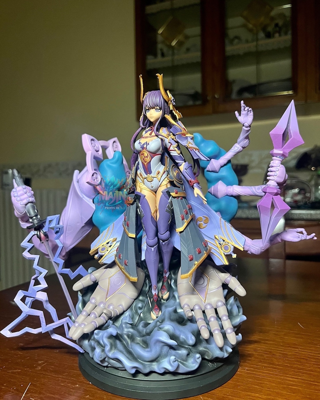 Buy Raiden Shogun Genshin Impact 3D Figure Resin Printed in 12K Online ...