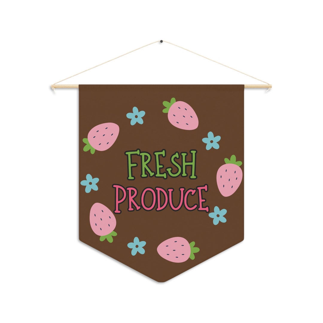 Farmers Market Fresh Produce Banner Sign Pennant - Etsy
