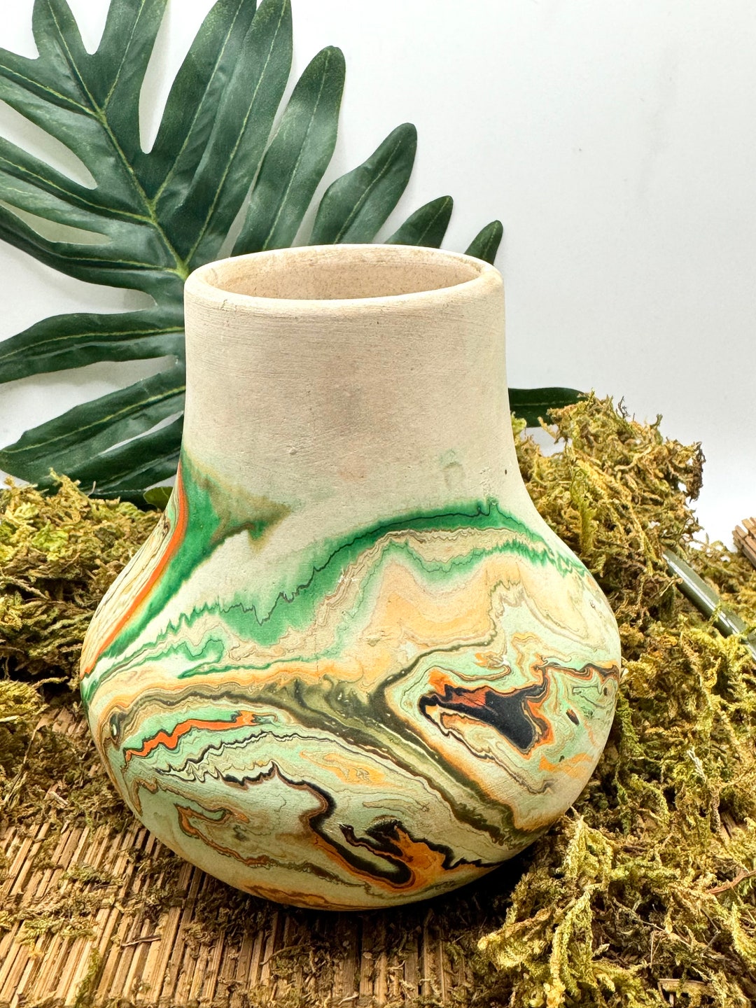 Mystic Swirls Nemadji Pottery Vase - Etsy