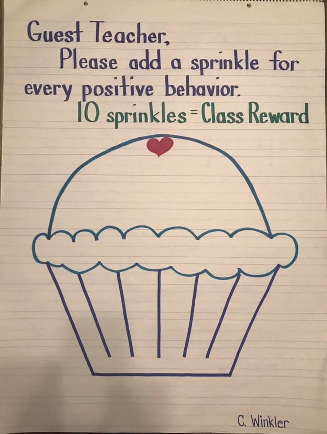 Substitute Teacher Anchor Chart - Etsy