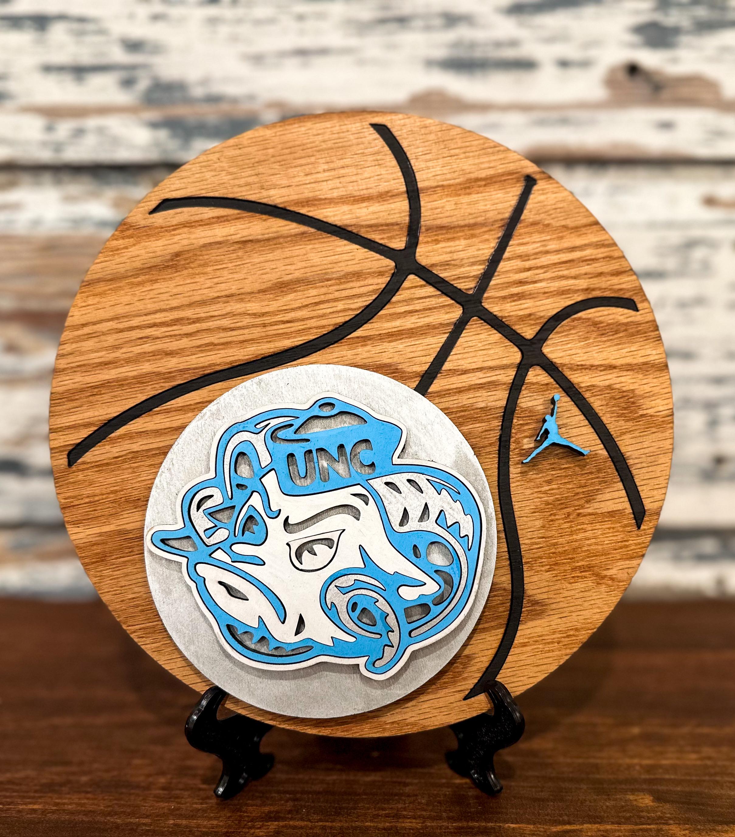 Custom Basketball College Wood Sign, Custom Wood Sign, Wooden Logo Sign ...