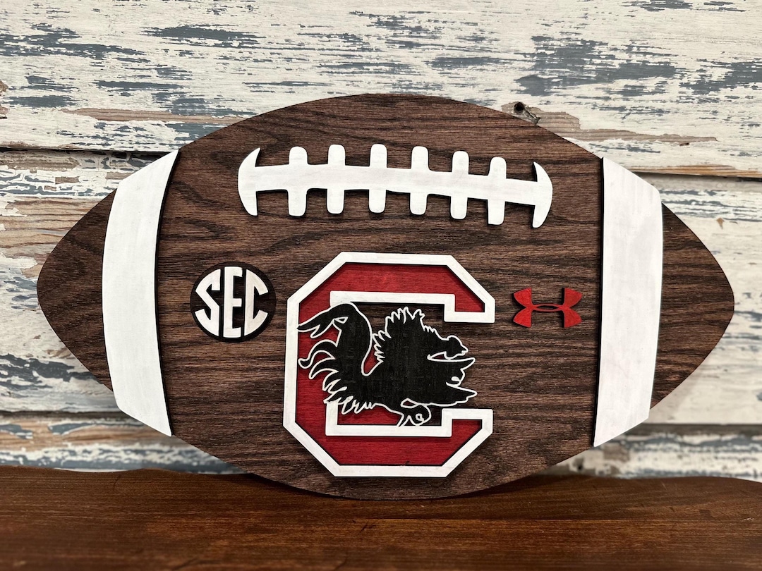 College Custom 3D Wooden Football- Large - Etsy