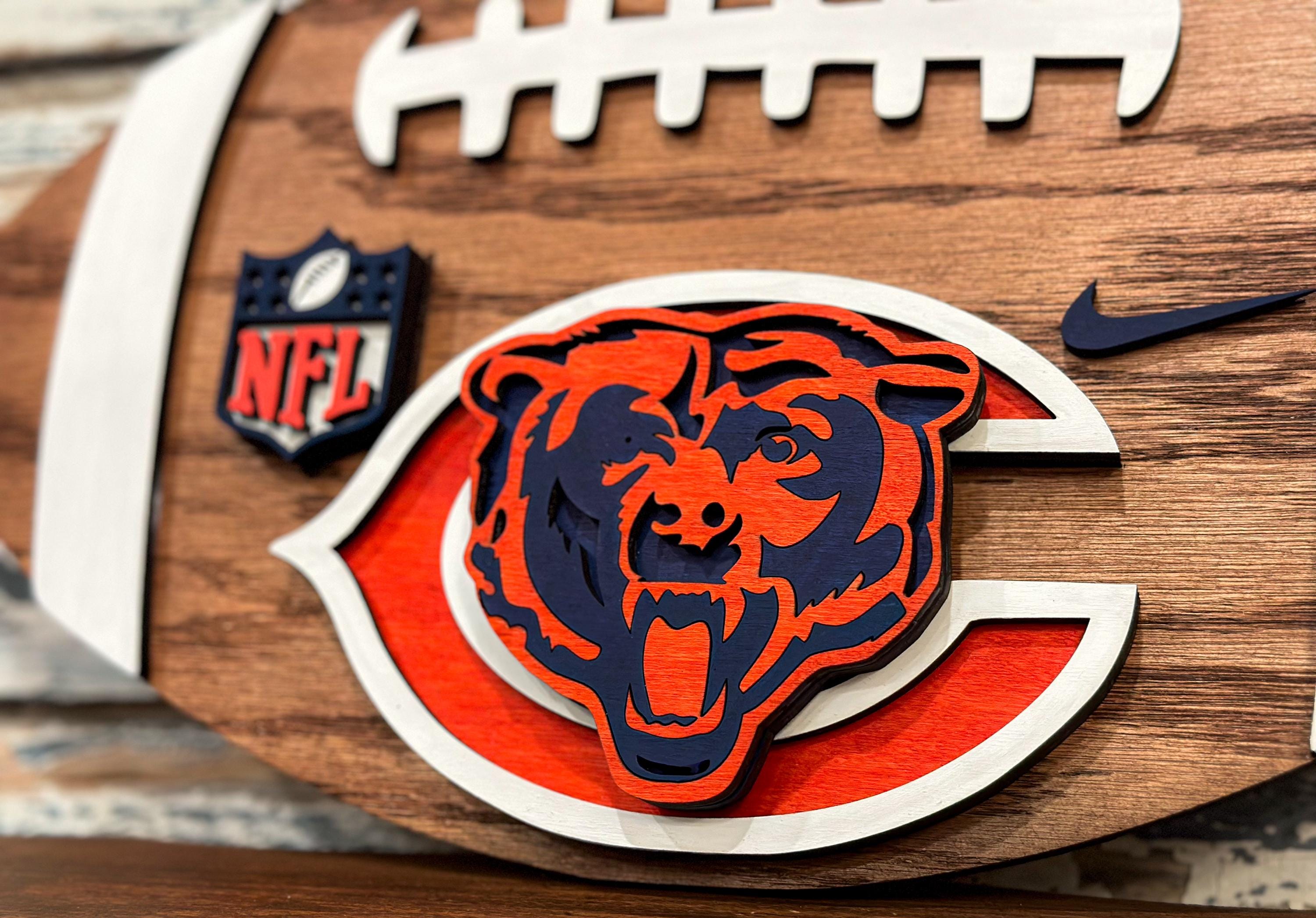 3D NFL Wooden Football- Standard Size - Etsy