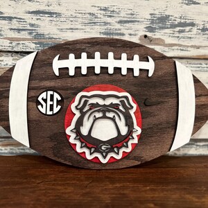 College Custom 3D Wooden Football- Large - Etsy