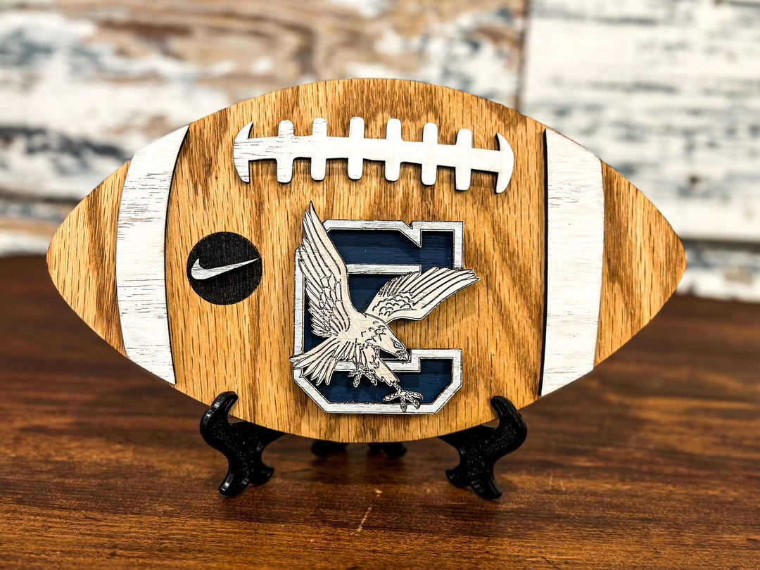 Custom/personalized 3D Wood Football - Etsy