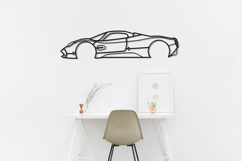 Pagani Utopia Sports Car Silhouette Wall Art Decor Laser Cutting Svg ...