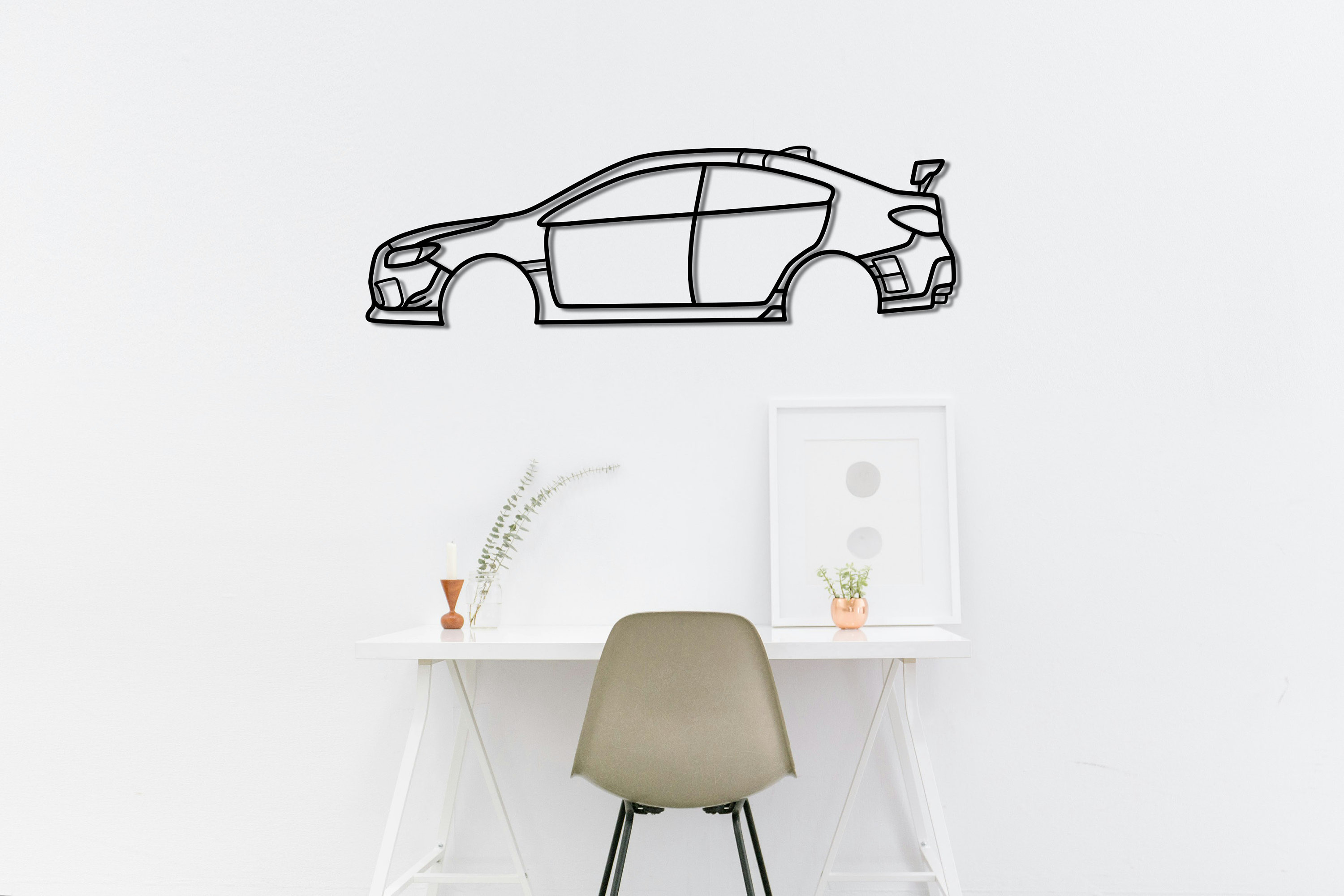 Subaru WRX STI Sports Car Silhouette Wall Art Decor Laser Cutting Svg ...