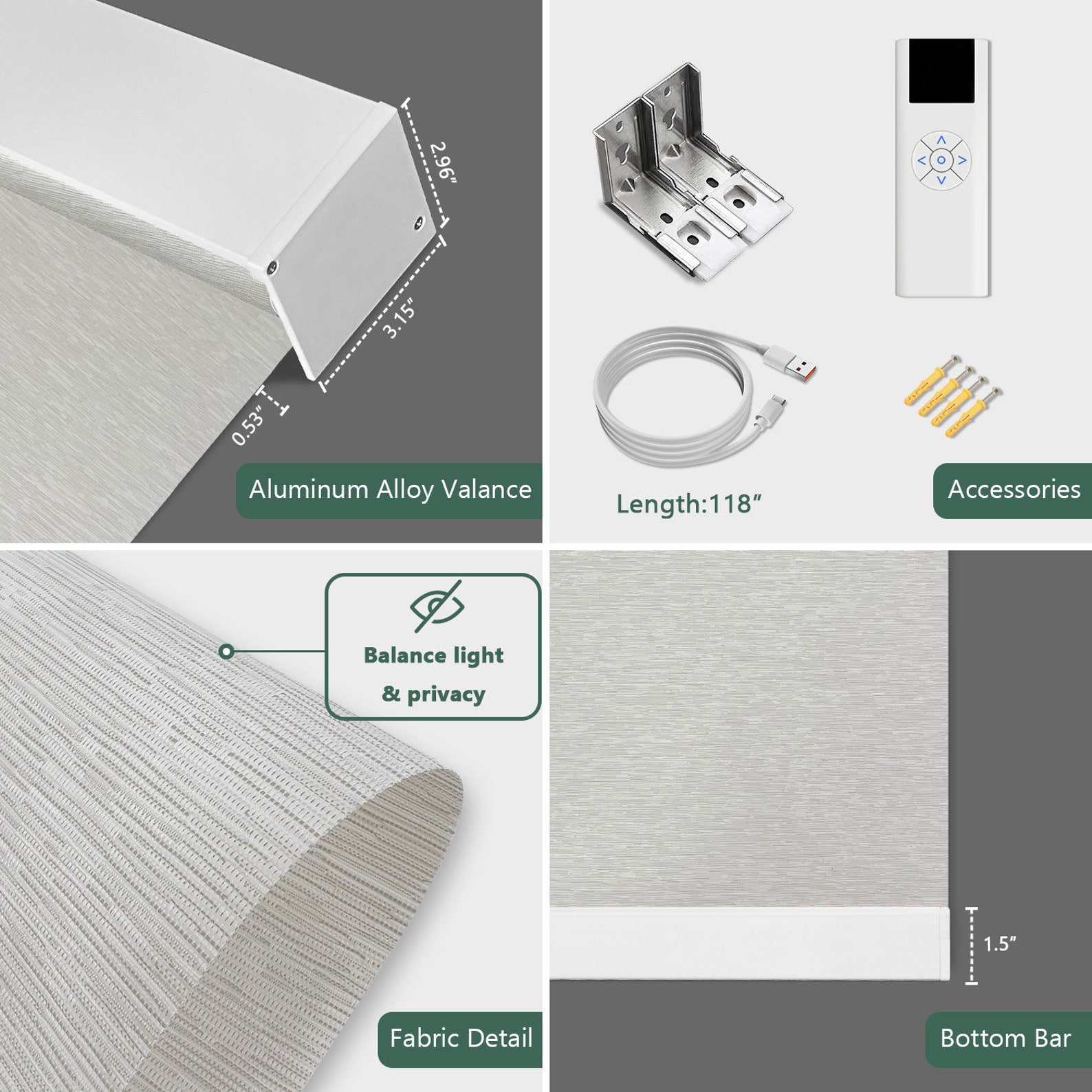 Remote Controlled Roller Shades: Cordless Zigbee Automatic Blinds - Etsy