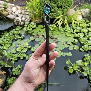 Handforged Triple Helix Magic Wand With Marble Topper. - Etsy