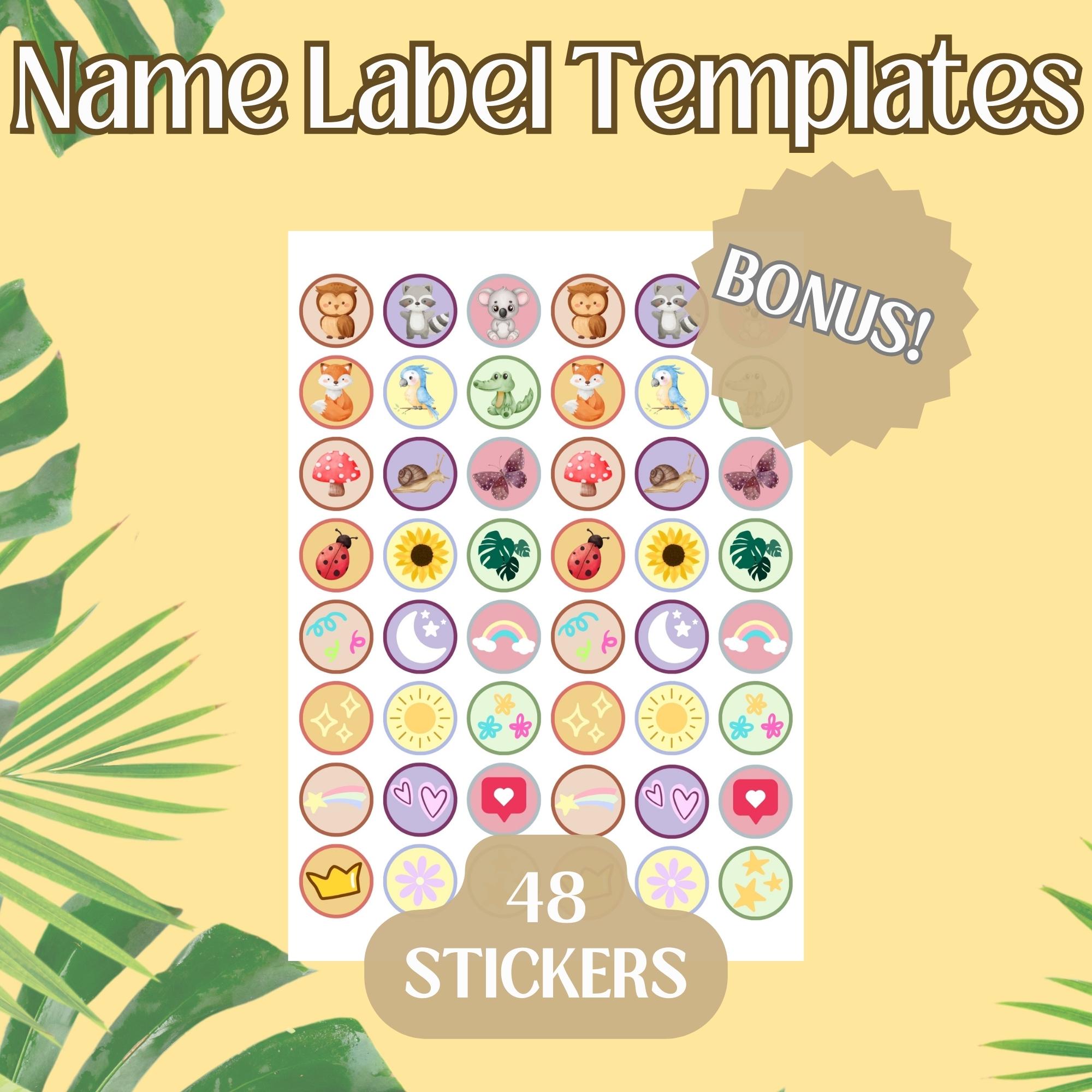 Personalized Animal Name Labels for Kids | Customizable Products | Back ...