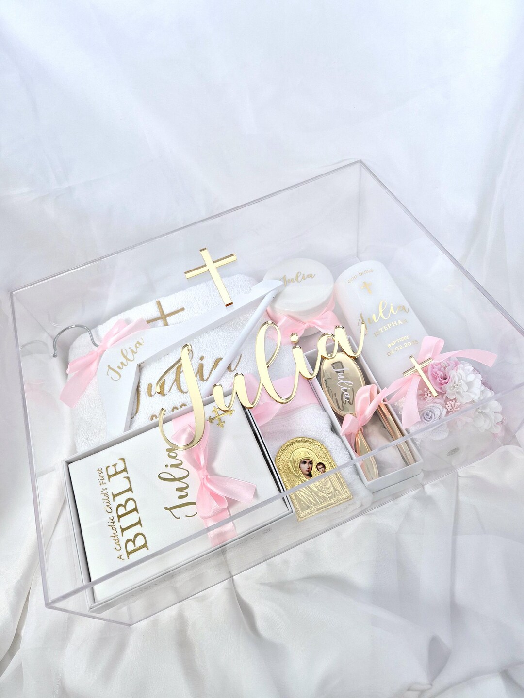 Baptism Package, Baptism Set, Christening Box, Baptism Candle, Coat ...