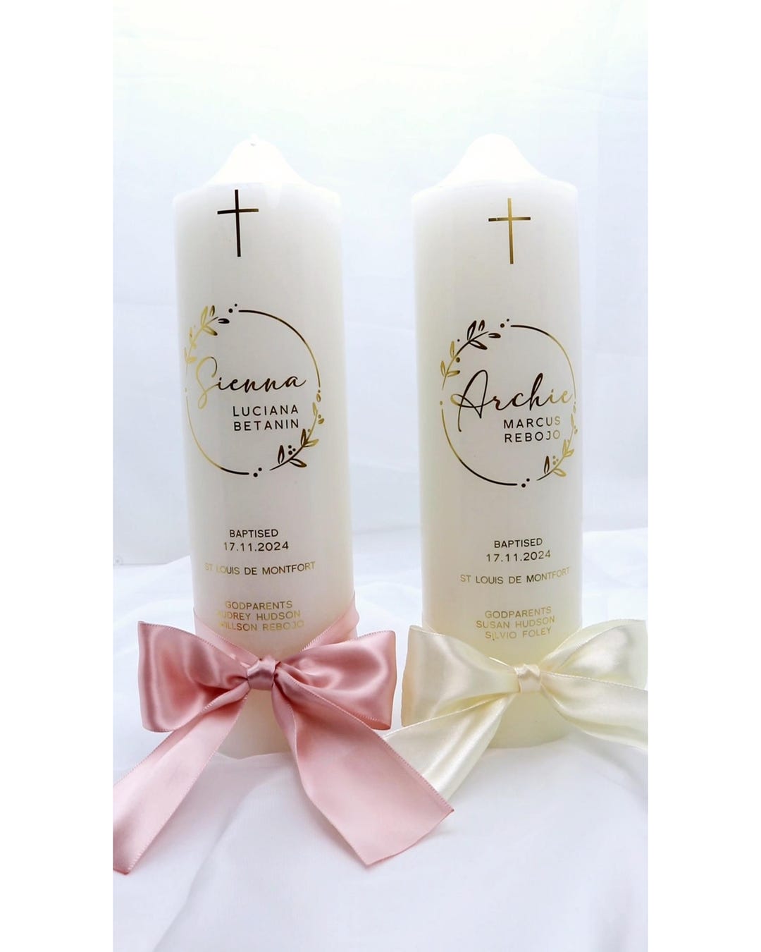 Personalised Baptism Candle | Custom Christening Candle | First Holy ...