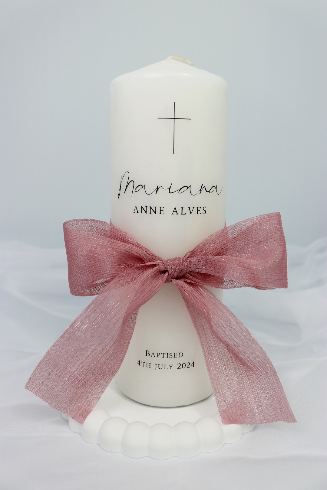 Baptism Candle | Personalised Candle | Christening Candle | Customised ...