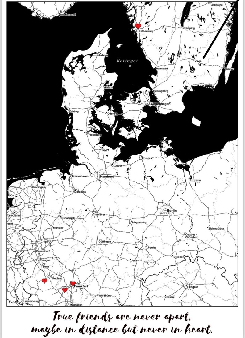 Friendship Map Map Abroad Farewell Friendship Au Pair Emigrate - True ...