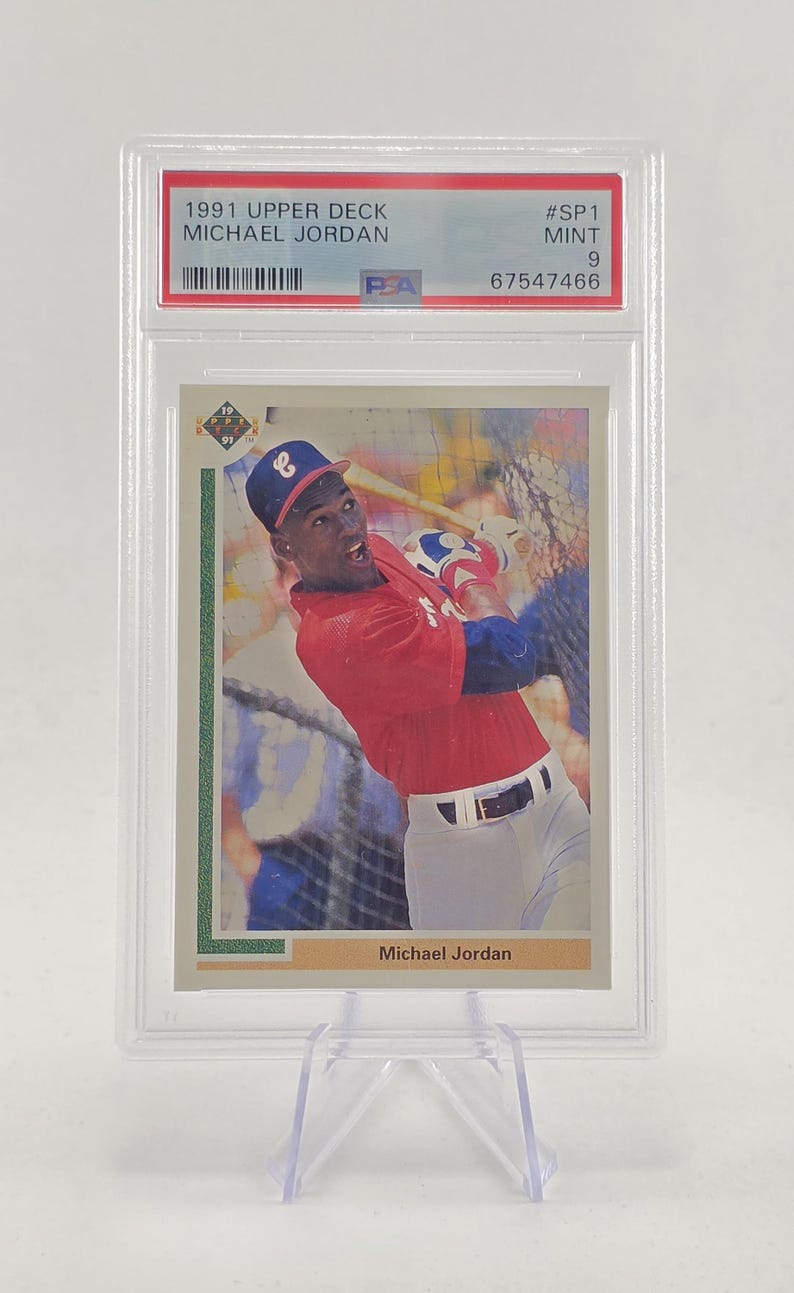 Michael Jordan Baseball Rookie Card PSA - Etsy