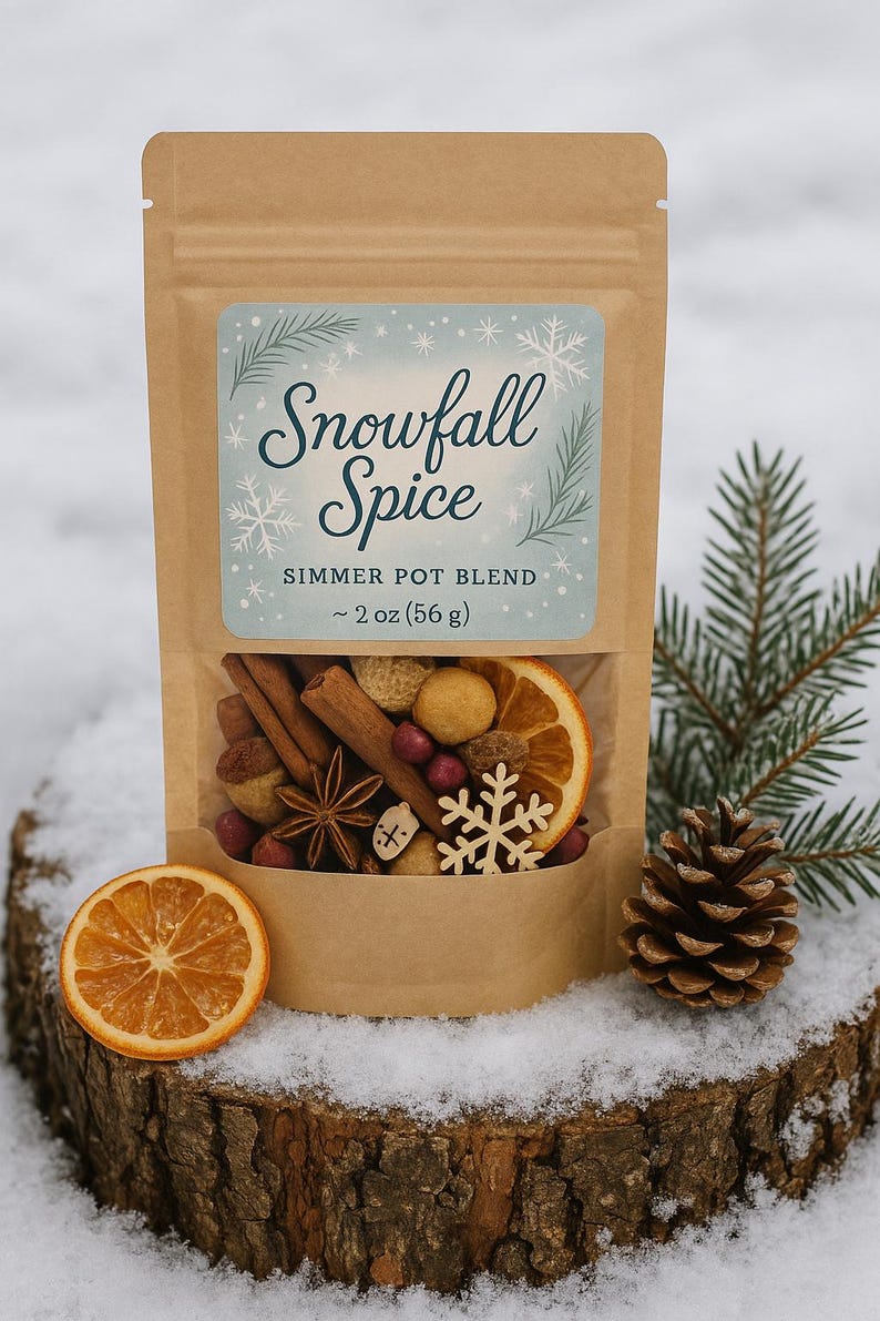 Snowfall Spice Simmer Pot Blend | Winter Stove Top Potpourri | Cozy ...