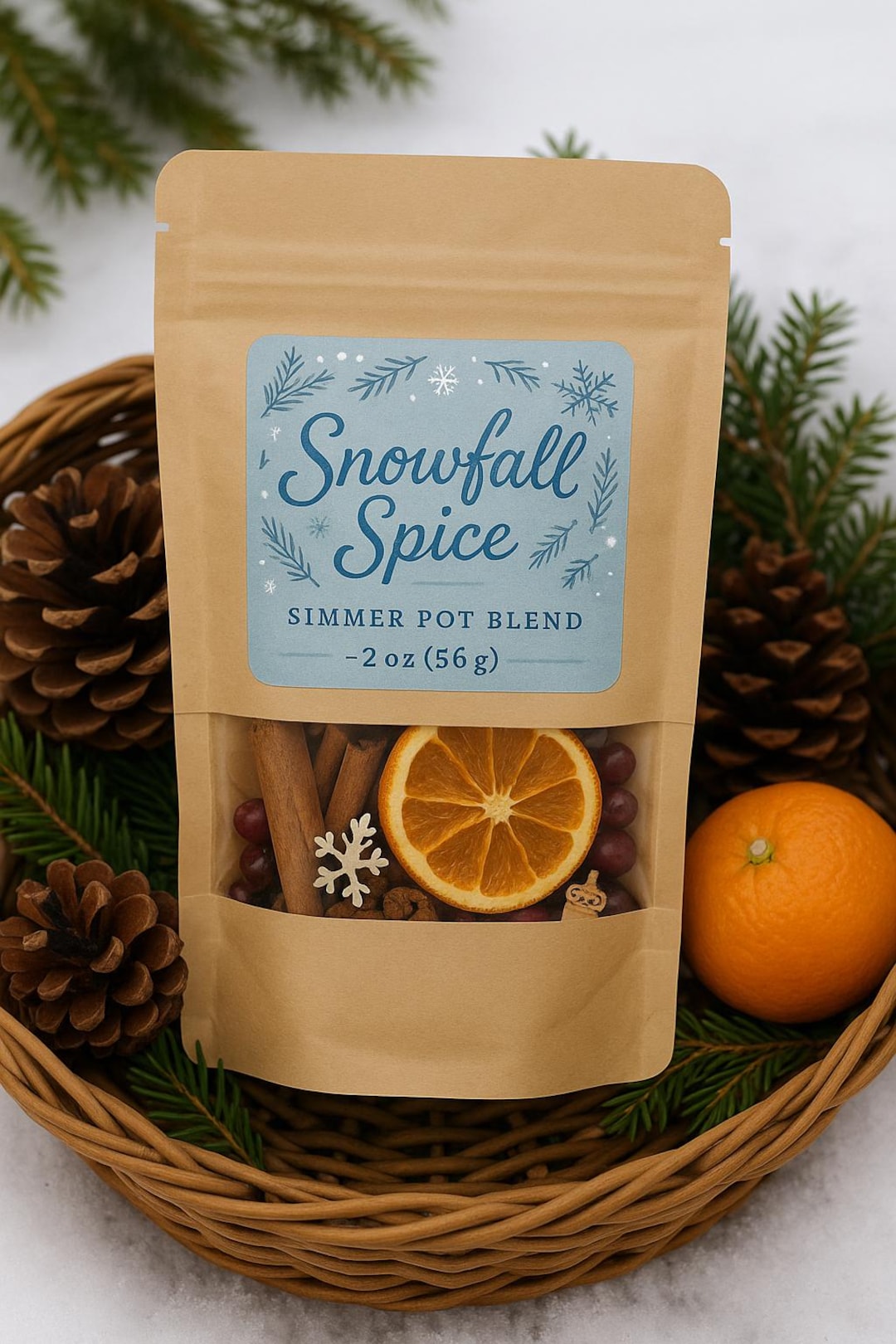 Snowfall Spice Simmer Pot Blend | Winter Stove Top Potpourri | Cozy ...