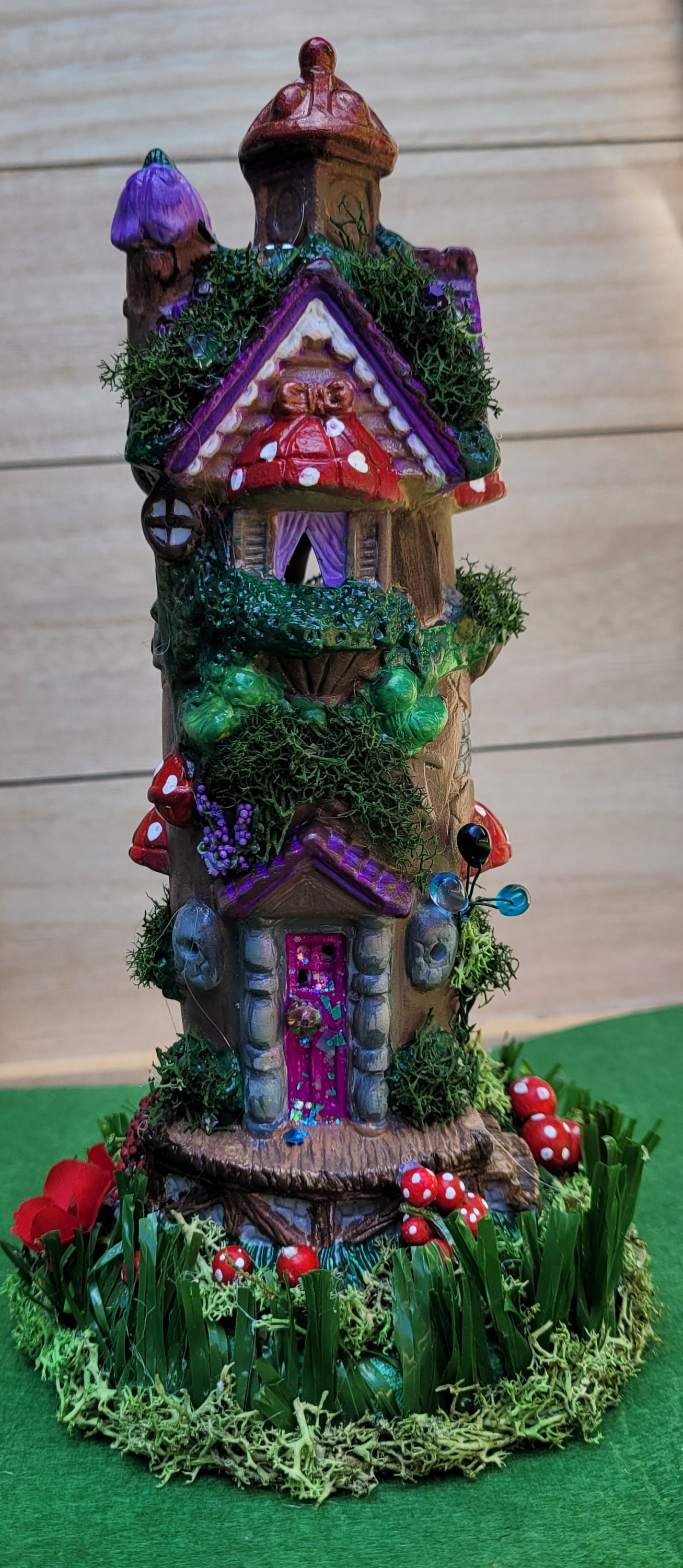 Tower Fairy House With Flickering Light - Etsy