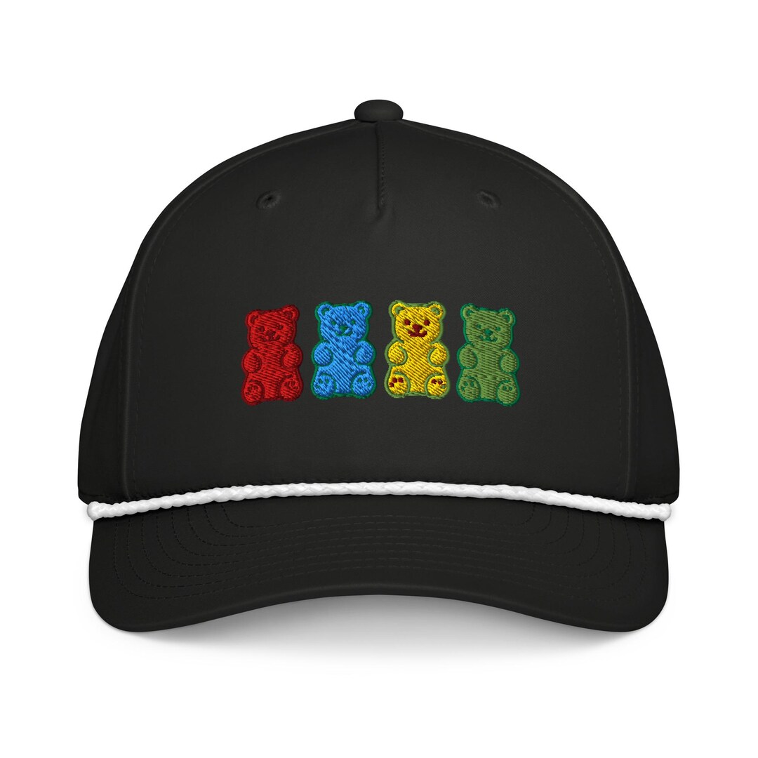 Embroidered Gummy Bear Rope Cap, Personalized Polyester Hat, Valentine ...