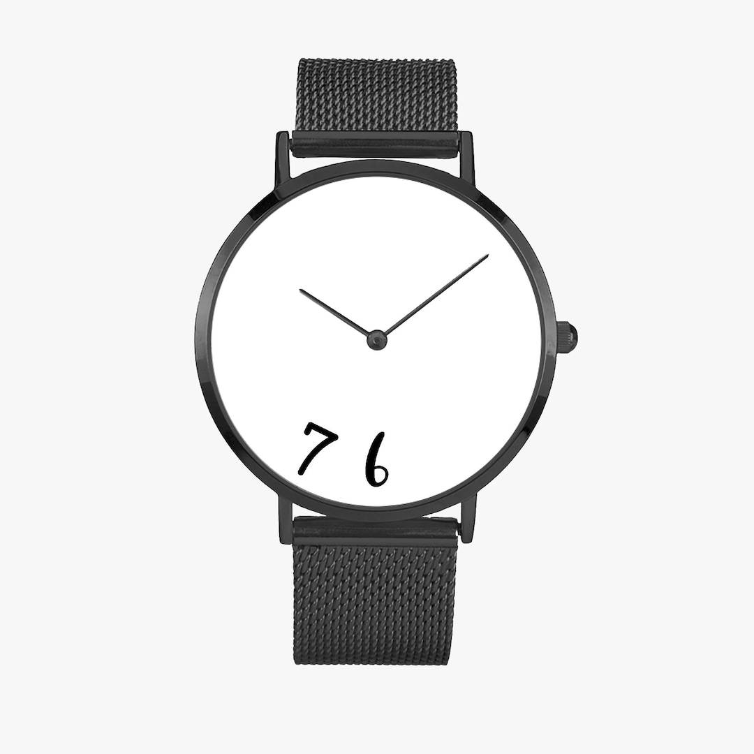 Custom Stainless Steel Quartz Watch, Funny Number Dial, Personalized ...
