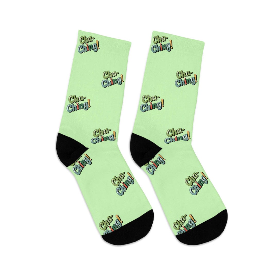 Custom 'cha Ching!' Socks, Embroidered Fonts, Fun Gift, Valentine’s Day ...