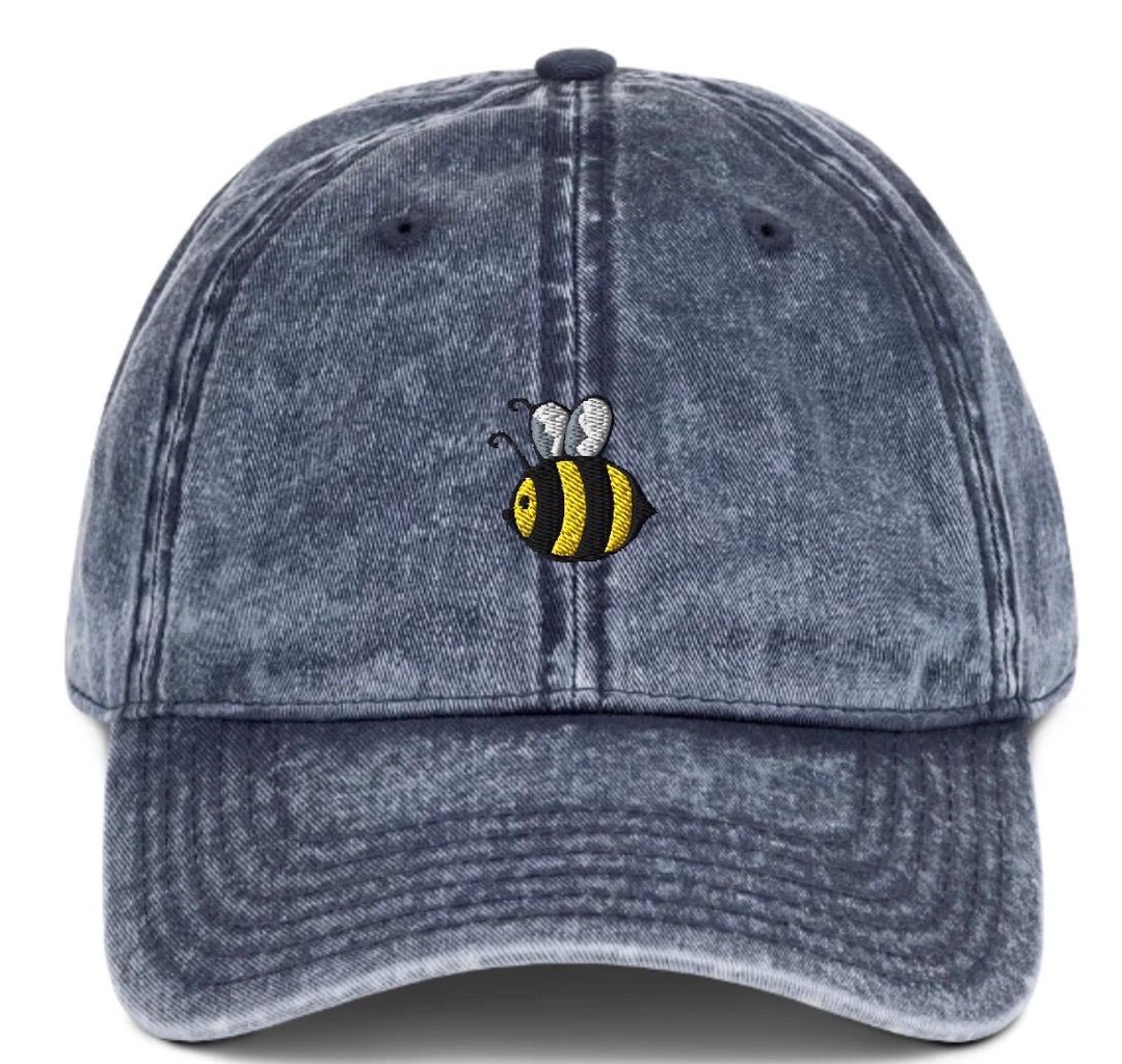 Custom Embroidered Bumble Bee Vintage Cotton Twill Dad Hat, Valentine’s ...