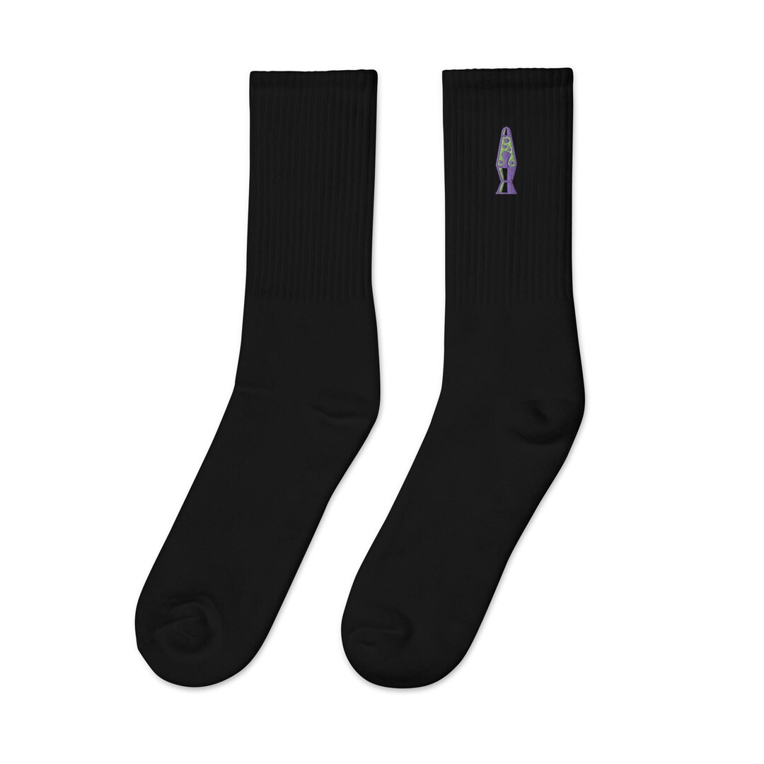 Embroidered Lava Lamp Socks - Retro 70s Style Crew Socks, Valentine’s ...