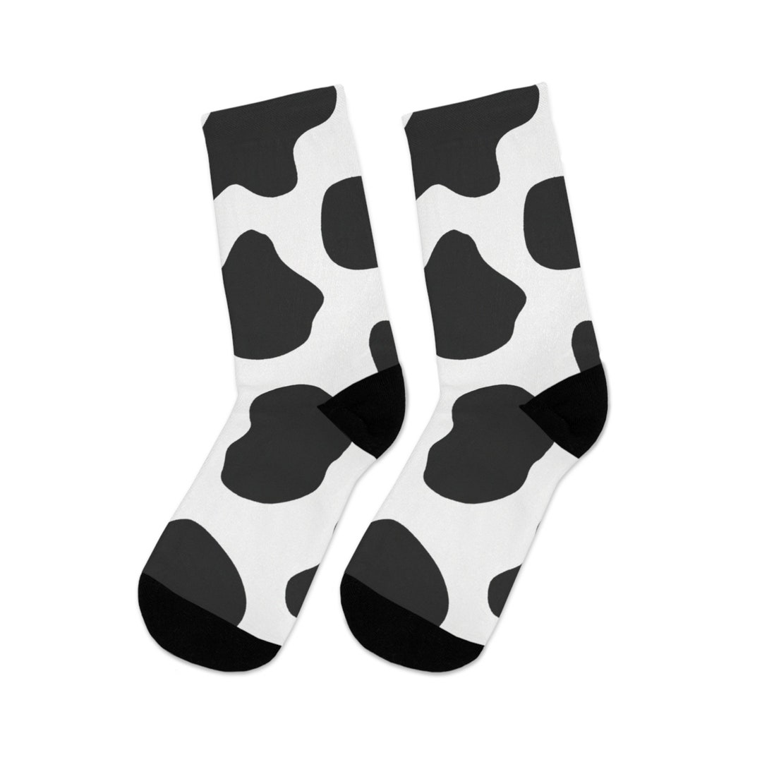 Custom Cow Print Novelty Crew Socks, Funny Socks, Comfortable Socks ...