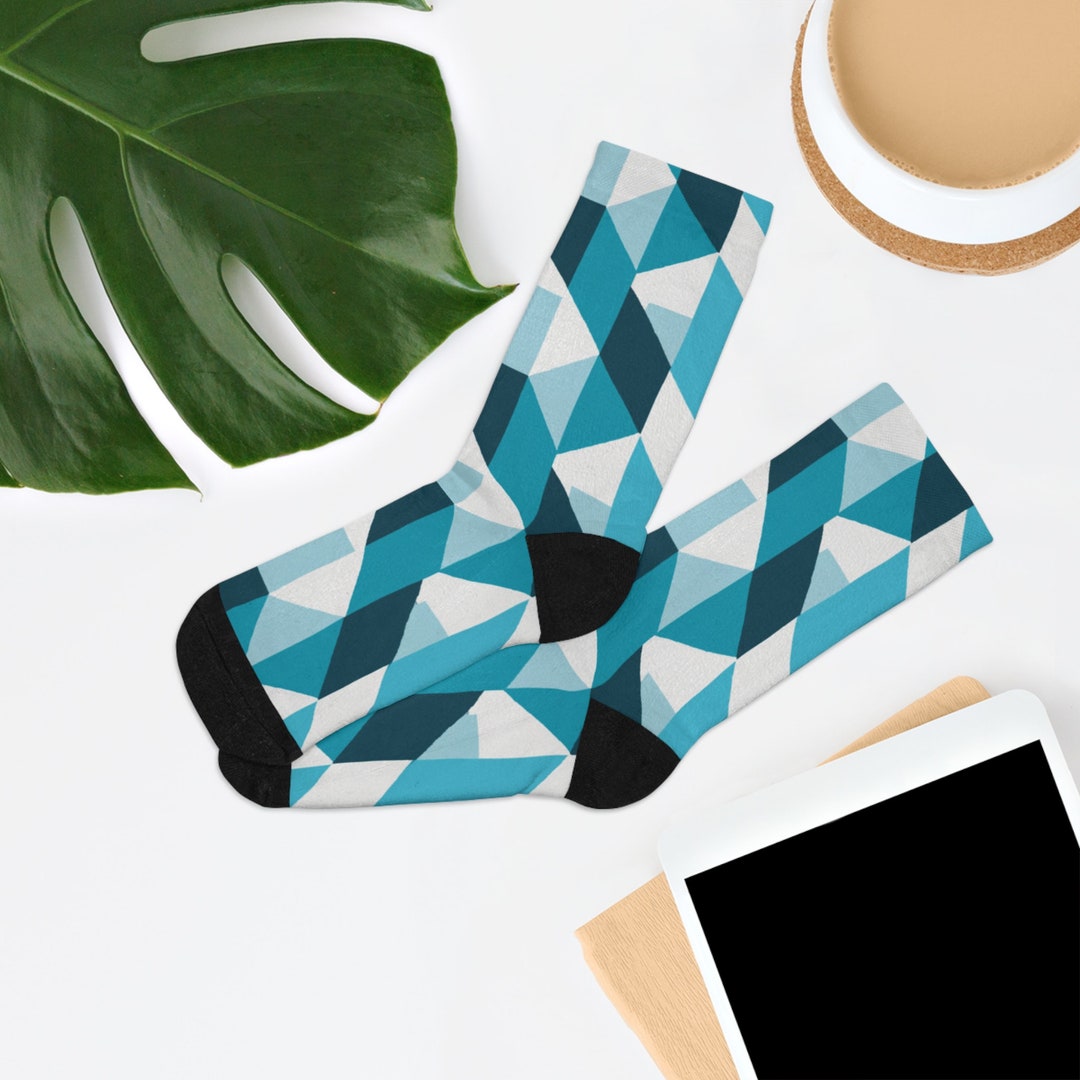 Argyle Custom Novelty Socks, Personalized Socks, Socks Pattern Knit ...