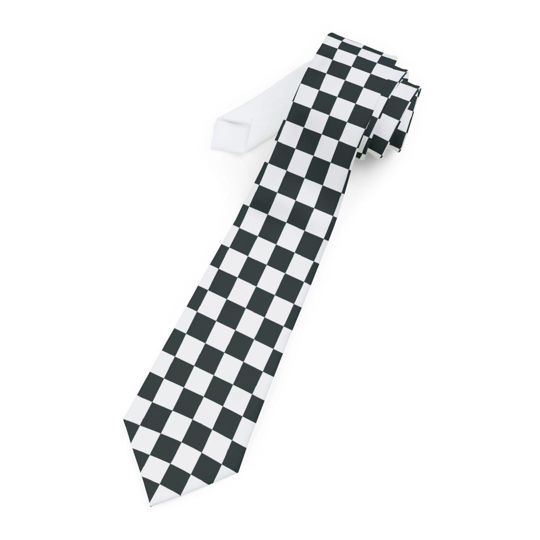 Custom Checkered Necktie Ties, Customizable Ties, Handmade Ties, Funny ...