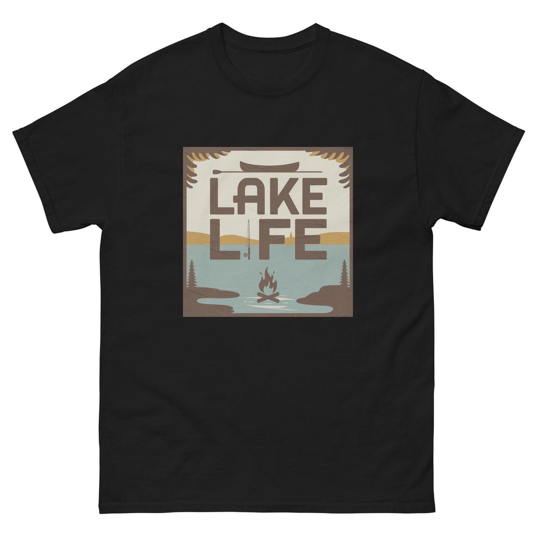 Lake Life T-shirt, Relaxed Unisex Fit, Waterfront Style, Valentine’s ...