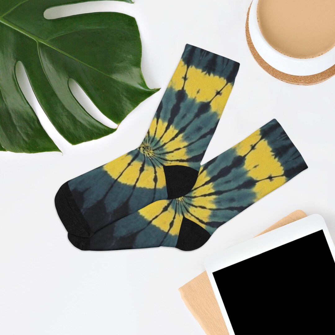 Custom Tie Dye Novelty Crew Socks, Compression Socks, Socks, S Day Gift ...