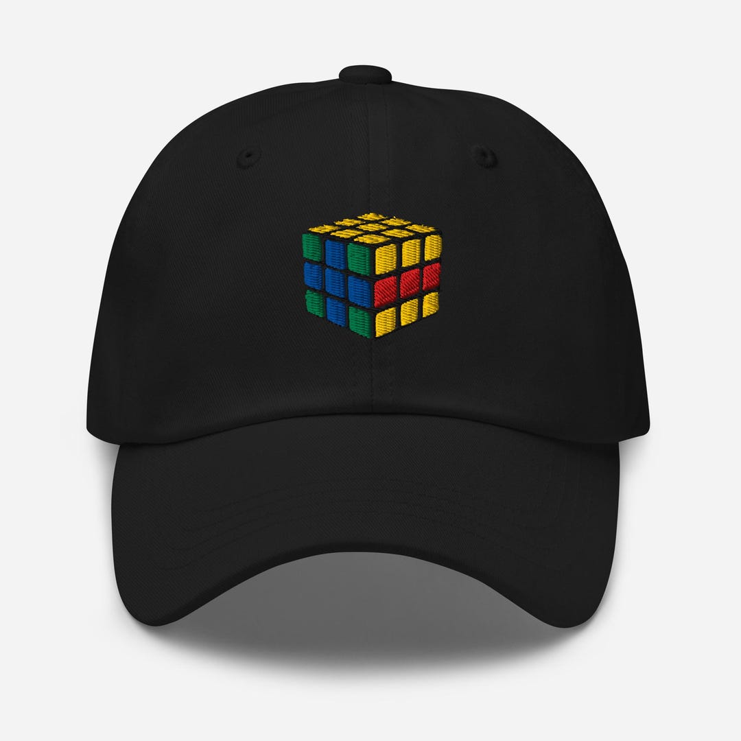 Embroidered Rubik's Cube Dad Hat, Personalized Cotton Twill Cap ...