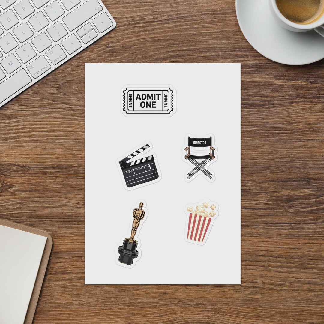 Movie Props Clipart Set: Film Party Decorations (PNG, JPEG Digital ...