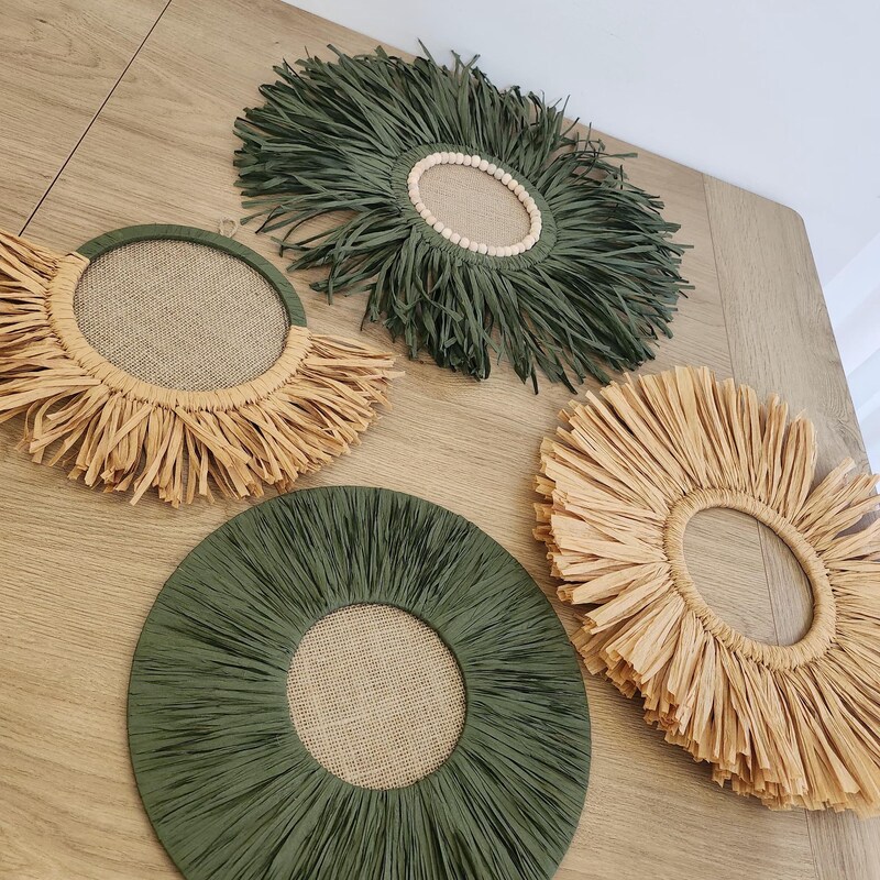 Raffia Wall Decor - Etsy