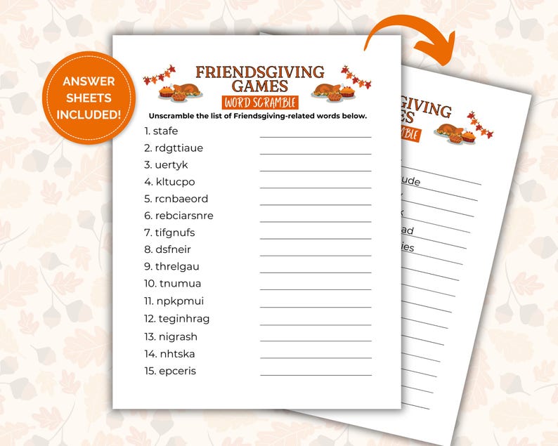 Friendsgiving Games, Friendsgiving Games for Adults, Teens, Kids ...