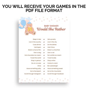 Teddy Bear Baby Shower Games, Teddy Bear Baby Shower Game Bundle, Teddy ...