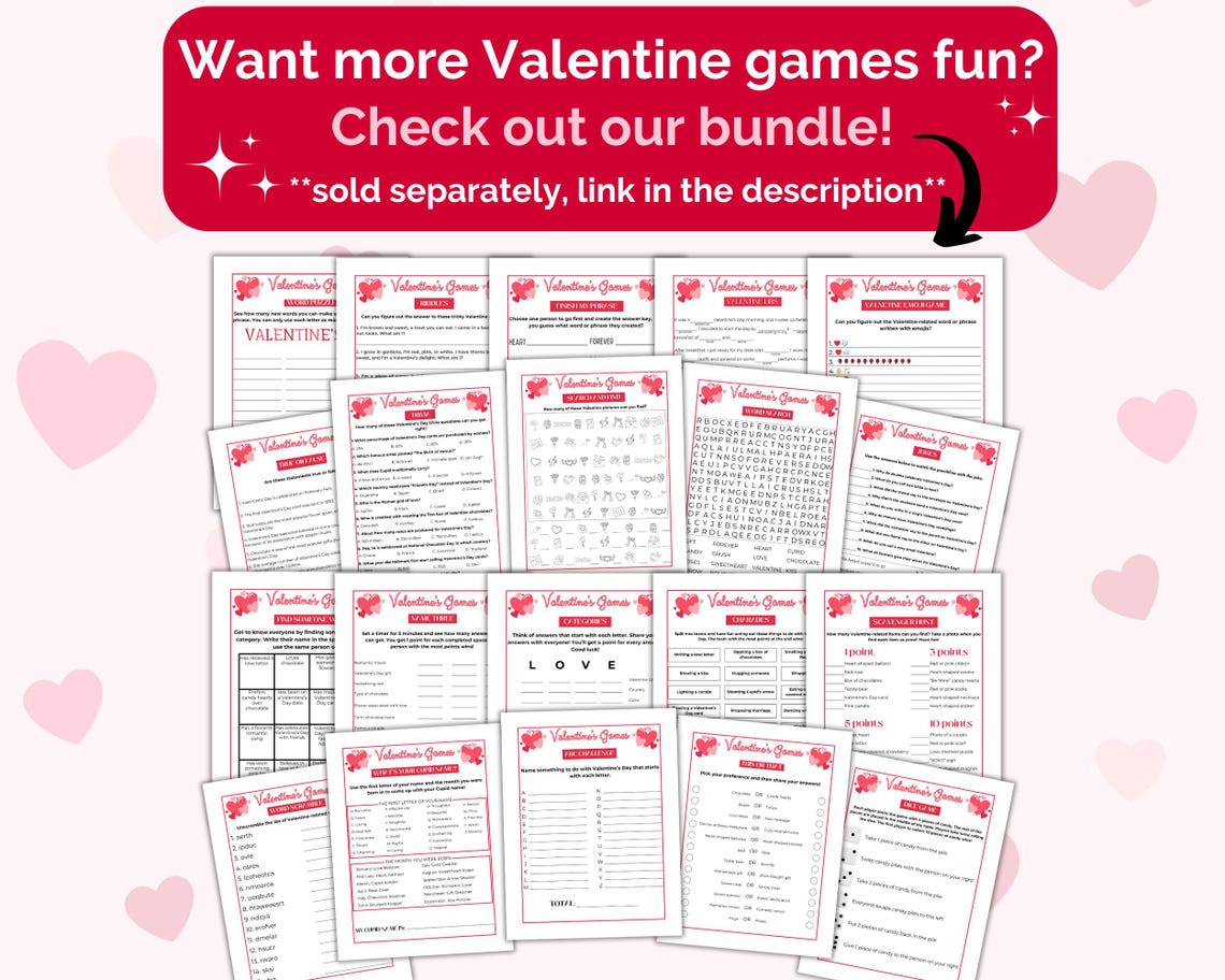 Valentine's Day Find Someone Who Game, Valentines Day Games, Valentines ...