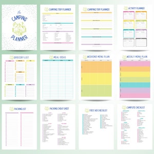 Camping Trip Planner, Printable Camping Planner, Camp Checklist, Camp ...