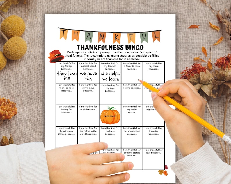 Gratitude Bingo, Thankfulness Bingo, Thanksgiving Bingo, Gratitude ...