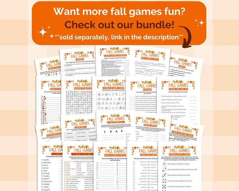 Fall Find Someone Who Game, Fall Find the Guest Bingo, Printable Fall ...